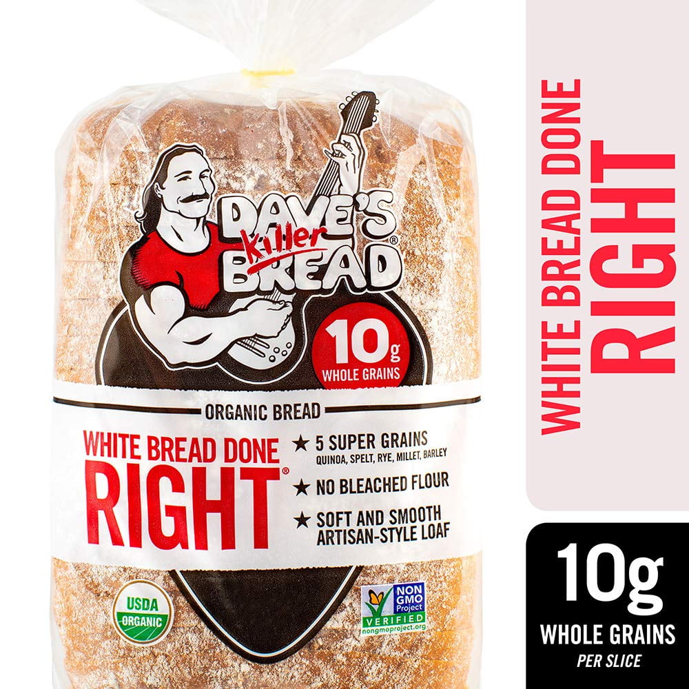 (8 Pack) Dave's Killer Bread White Bread Done Right Loaf, 24 Ounces ...