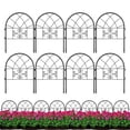 8 Pack Decorative Garden Fence,19.68 x 25.75 in Arched No Dig Fence ...