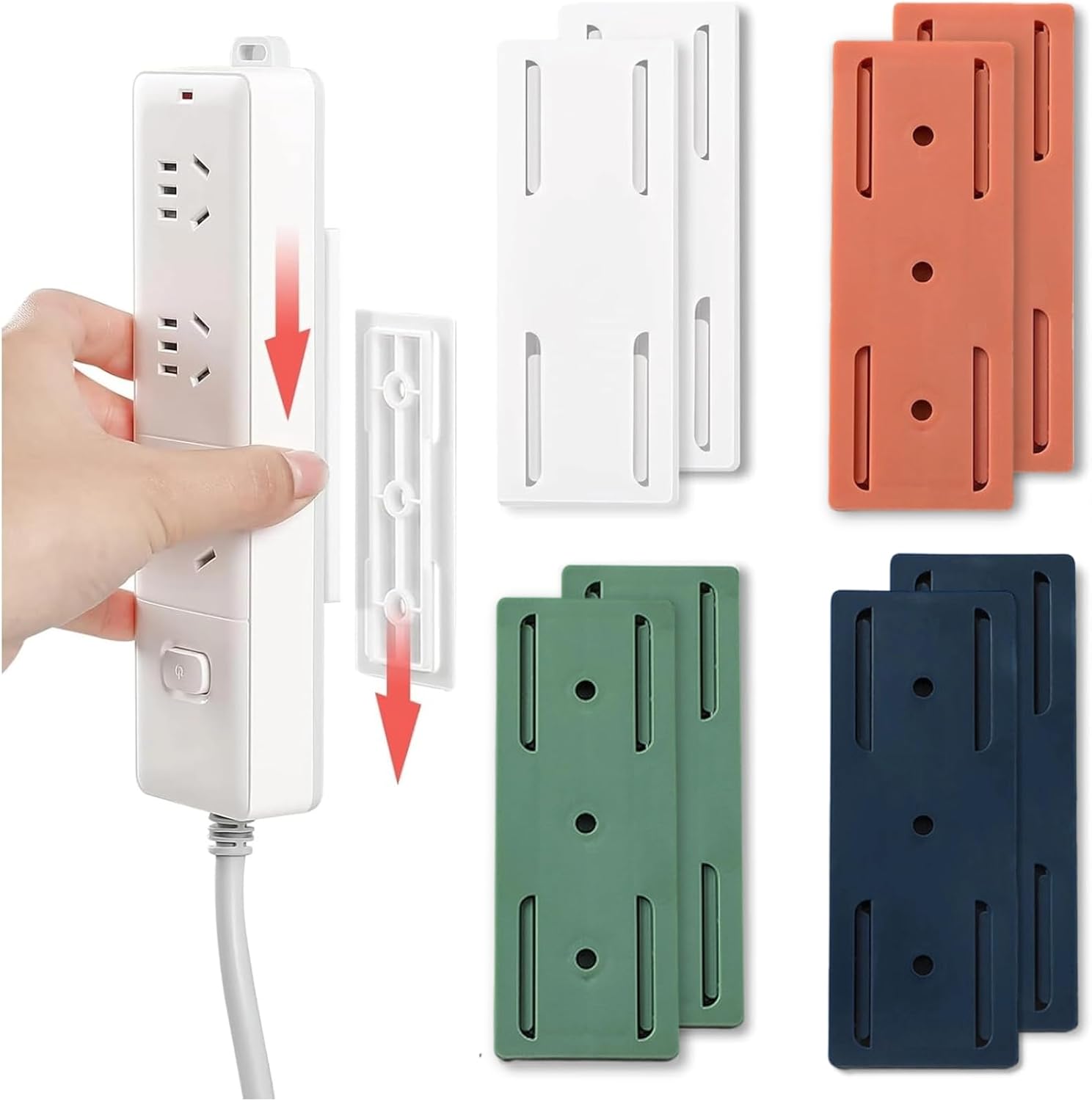 8 Pack Desktop Socket Fixer, Plug-in Surge Protector Holder, Desktop ...