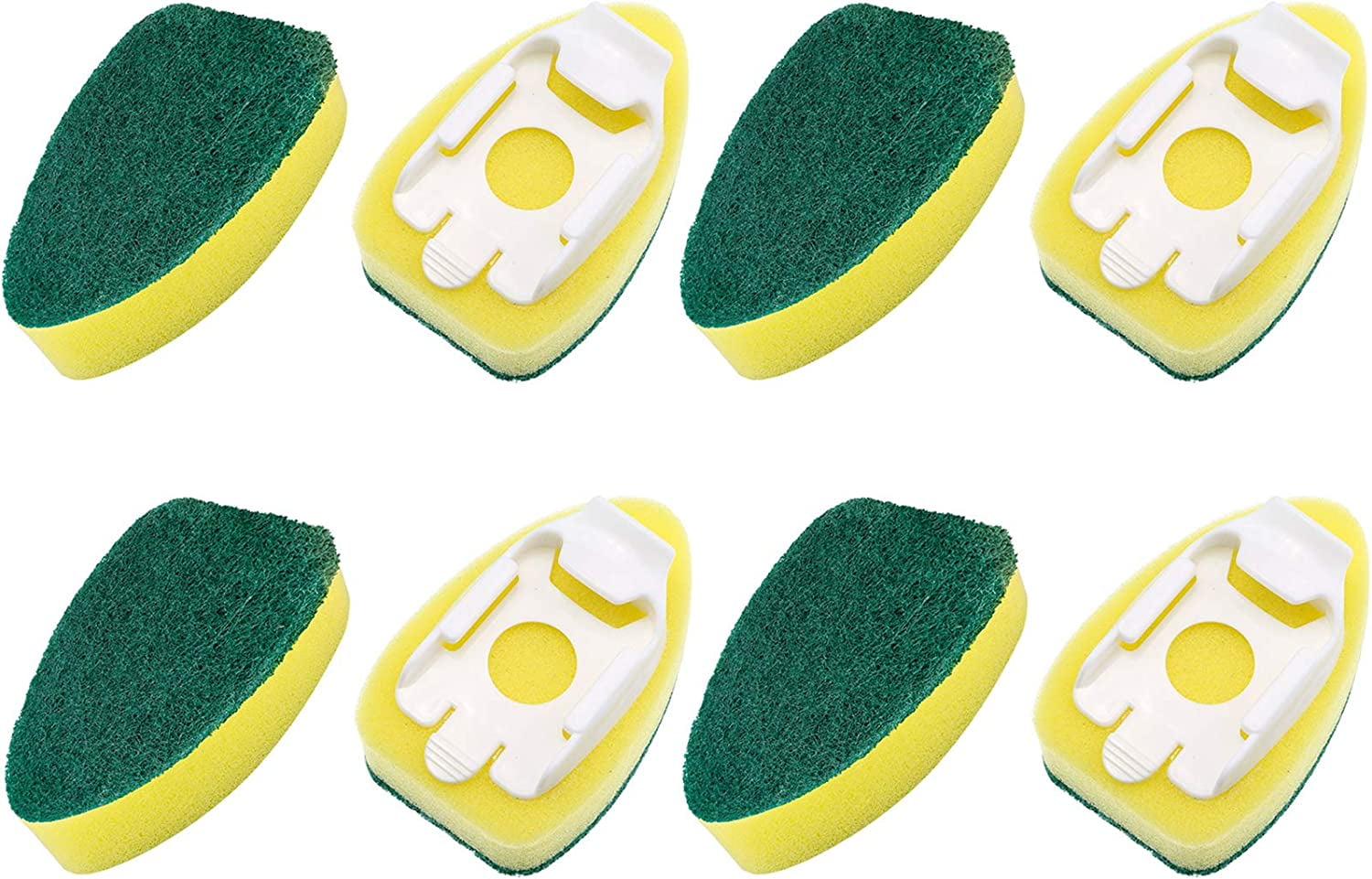 8 Pack Dish Wand Sponge Brush Refillable Pads, Kitchen Cleaning ...