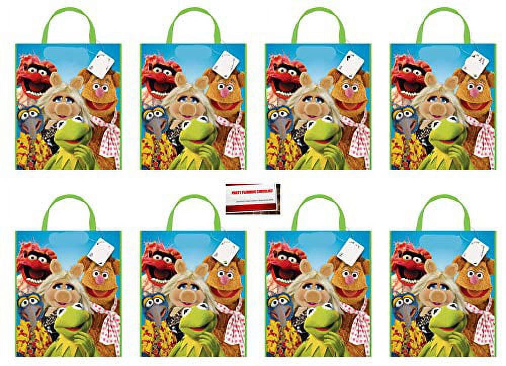 8 Pack Disney Muppets Large Plastic Goodie Tote Loot Bags, 13 x 11 ...