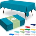 8 Pack Disposable Plastic Tablecloths, 54 x 108 Inch Waterproof ...