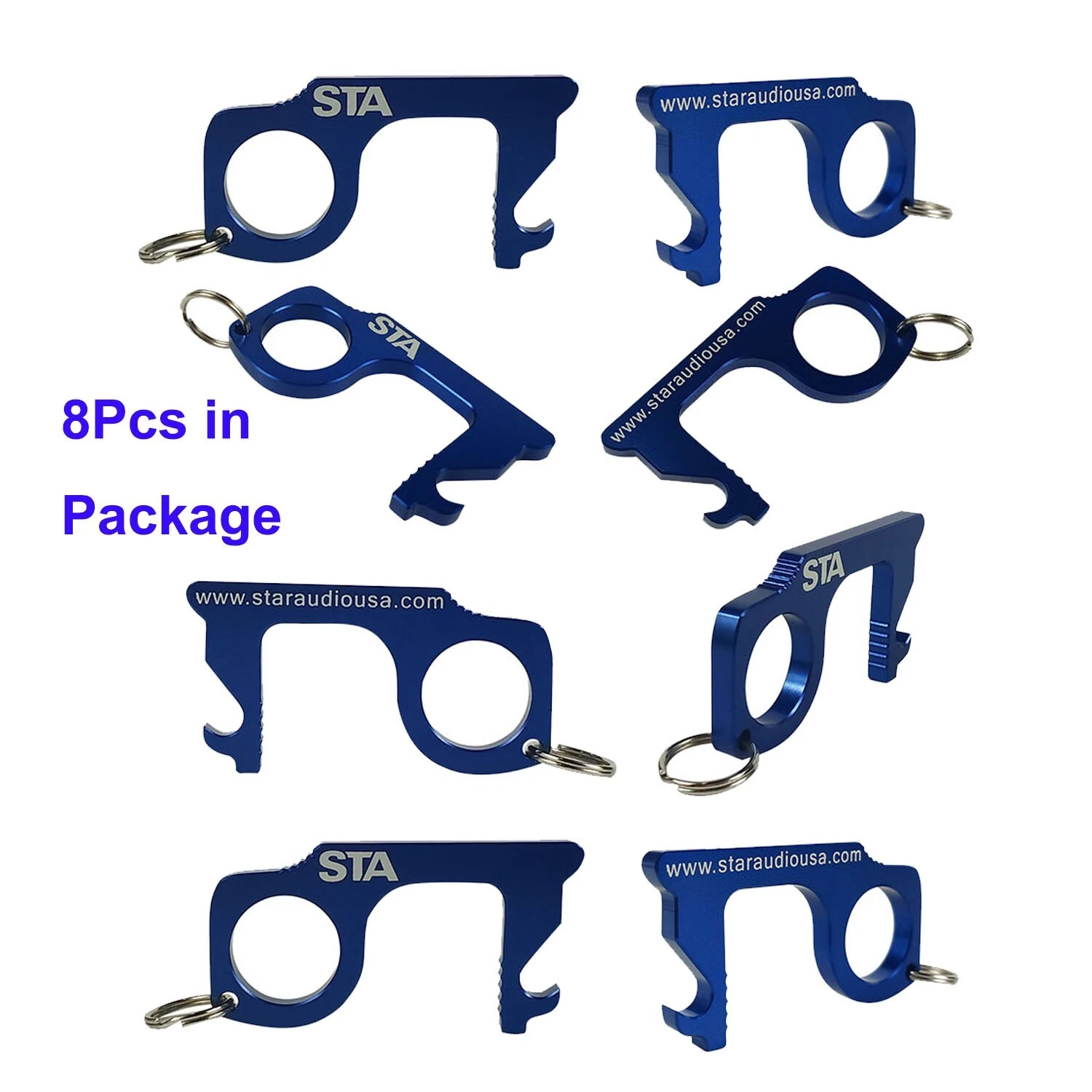 8 Pack Door Opener Handheld Edc Keychain No Touch Hand Tool Touchless ...
