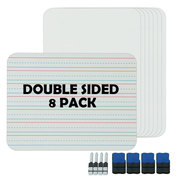 8 Pack Double Sided Whiteboard for Kids 4+ Handwriting Practice - Small ...