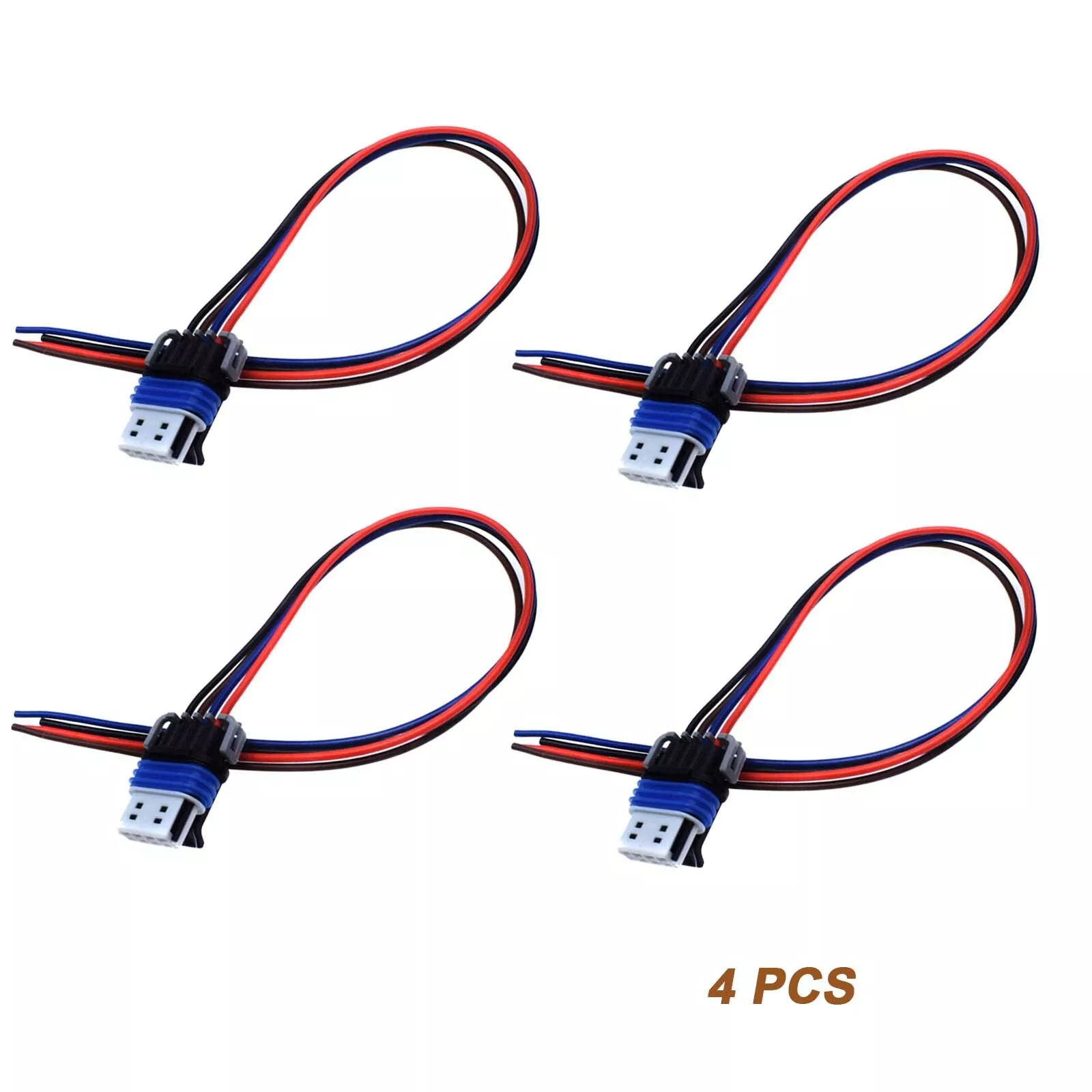 8-Pack EV6 and EV14 Female to EV1 Male Fuel Injector Connector Adapter ...