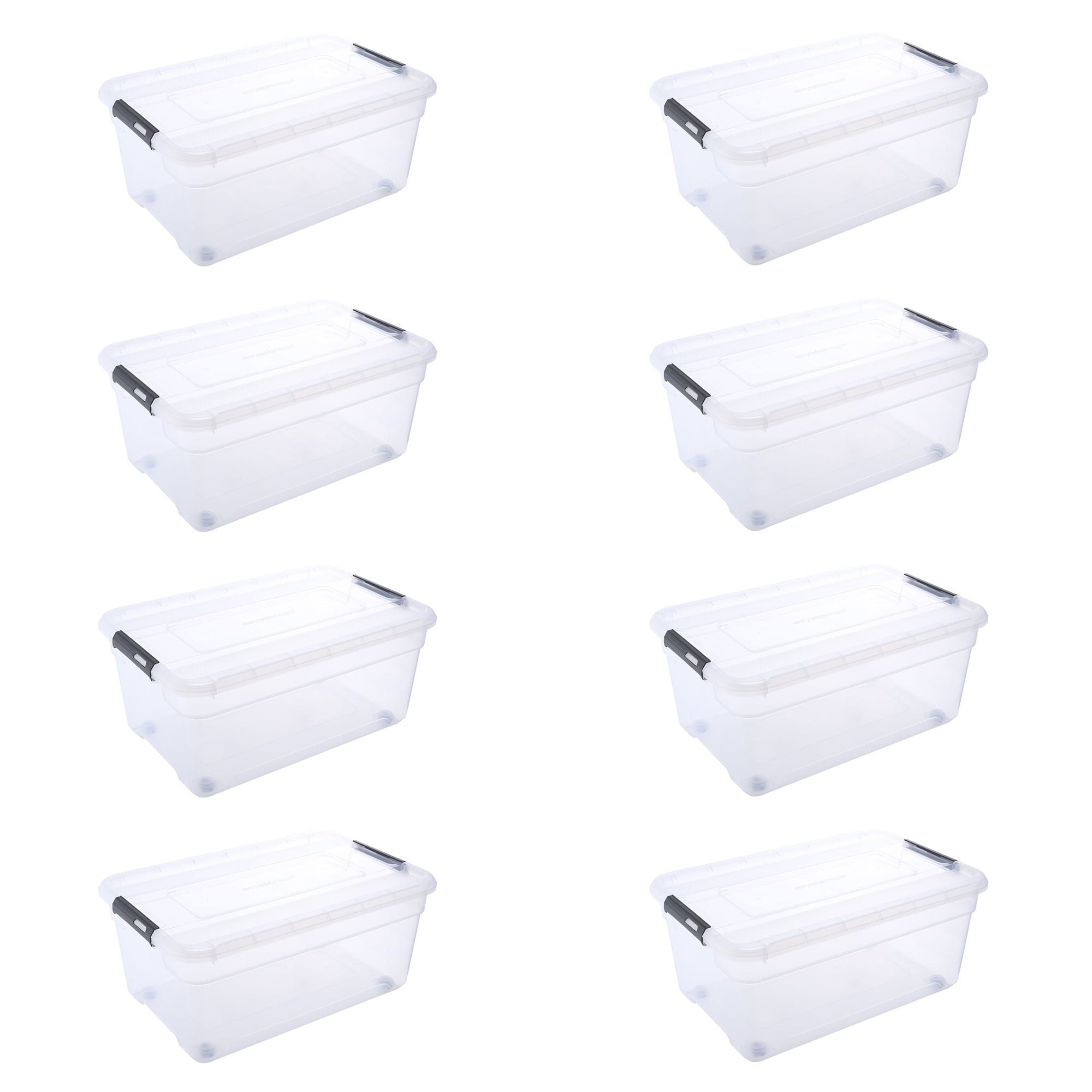 Ezy Storage Solutions Line 42.3 Qt Clear Plastic Storage Box with ...