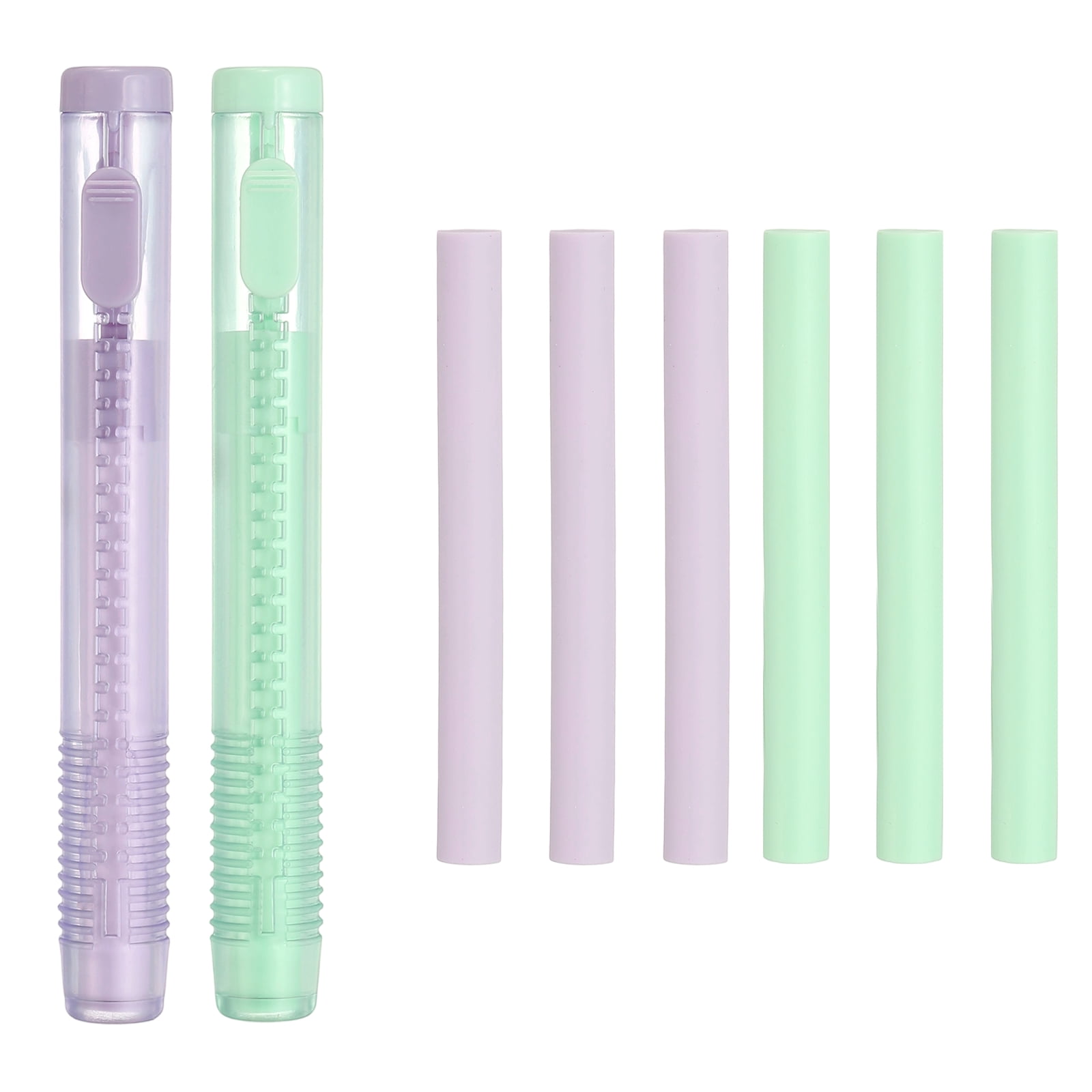 8 Pack Erasers, Sliding Retractable Eraser Push Pull Cute Pencil ...