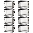 8 Pack Extra Large Clear Pvc Storage Bags with Zipper Handles Heavy ...