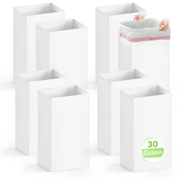 8 Pack Extra Large Disposable Trash Cans, Reusable Portable Garbage Can ...