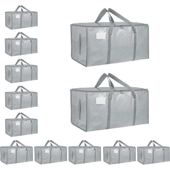 8 Pack-Extra Large Heavy Duty Moving Bags - Waterproof Storage Totes ...