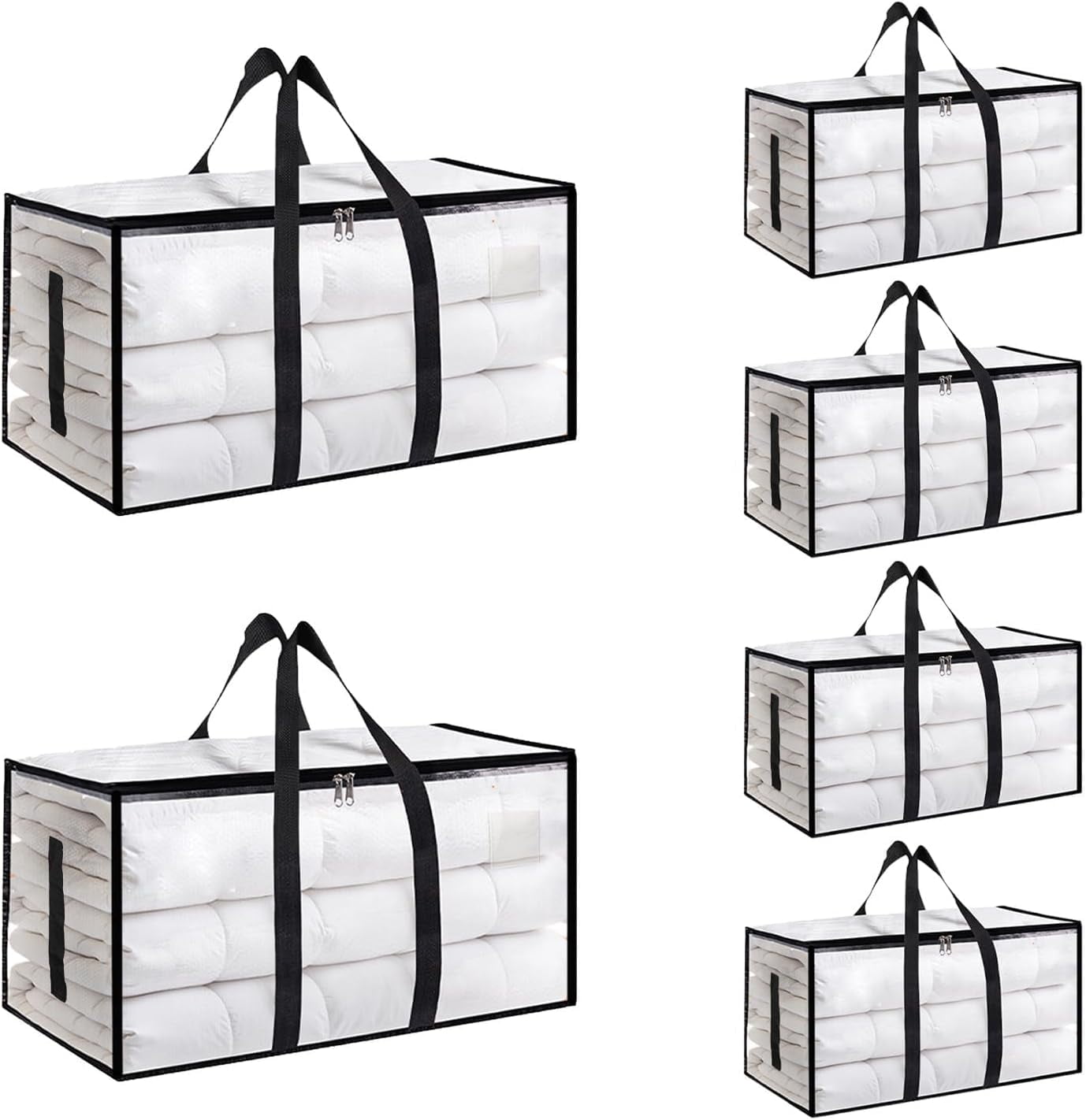 8 Pack-Extra Large Heavy Duty Moving Bags - Waterproof Storage Totes ...