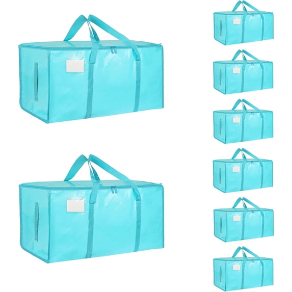 8 Pack-Extra Large Heavy Duty Moving Bags - Waterproof Storage Totes ...