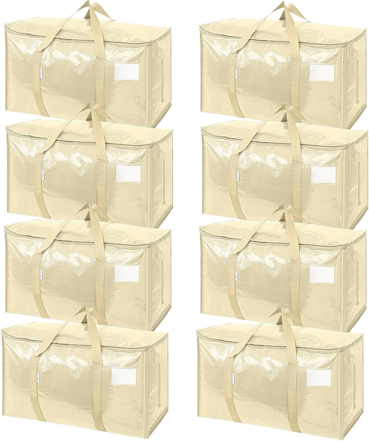 8 Pack Extra Large Heavy Duty Moving Bags with Zippers & Carrying ...