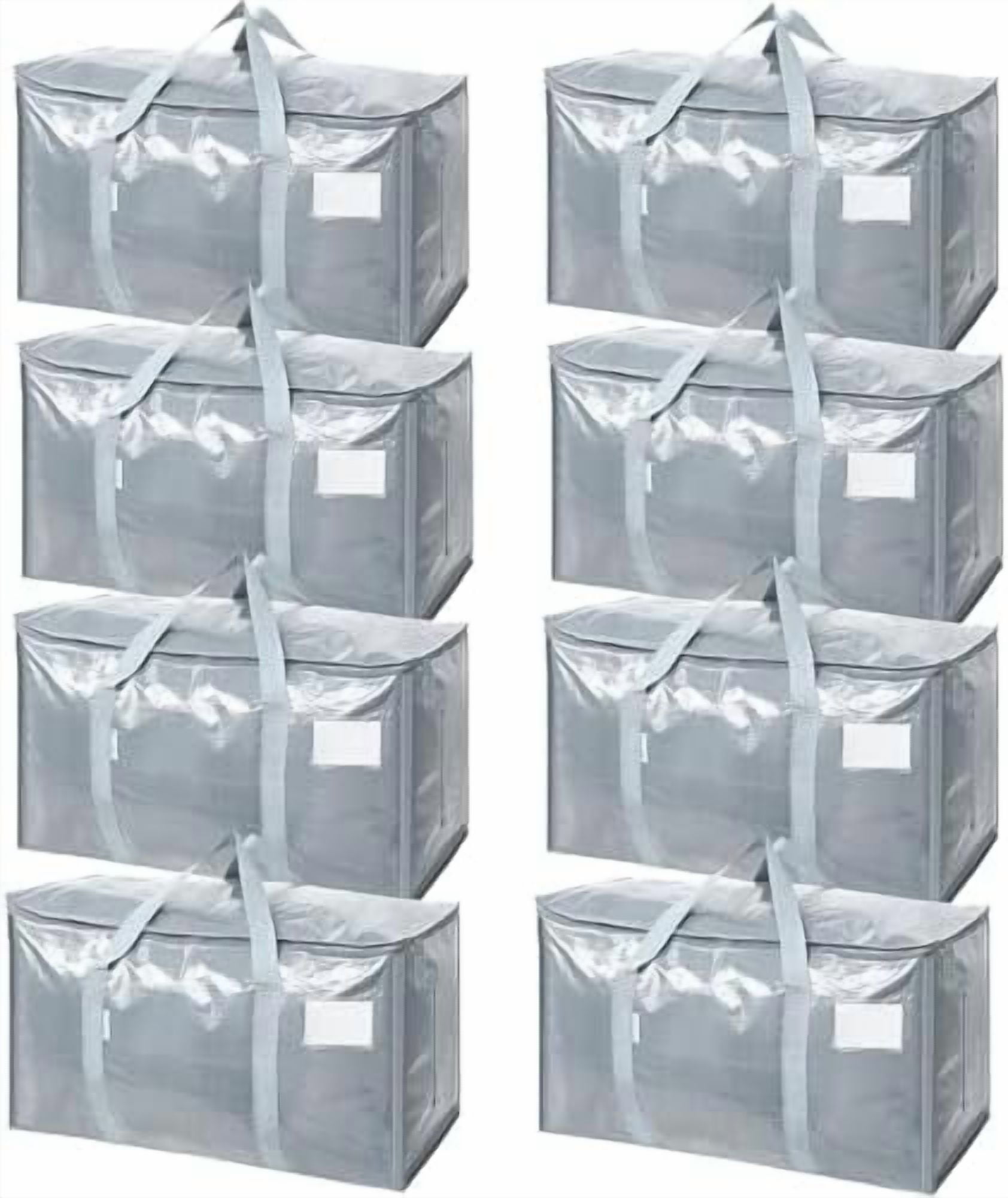 8 Pack Extra Large Moving Bags Heavy Duty with Zippers & Carrying ...