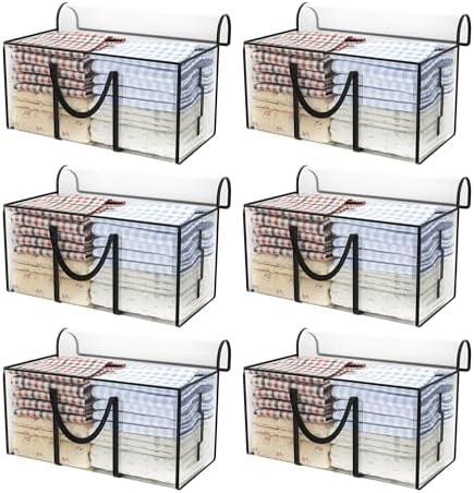8 Pack Extra Large Moving Bags with Zippers & Carrying Handles, Heavy ...