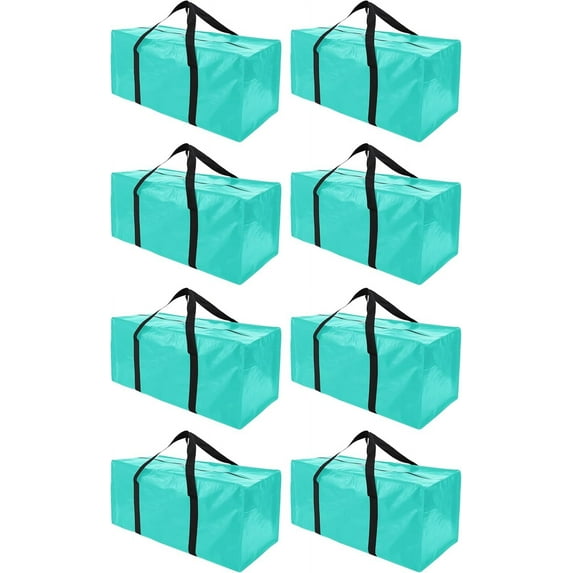 8 Pack Extra Large Moving Bags with Zippers & Carrying Handles, Heavy ...