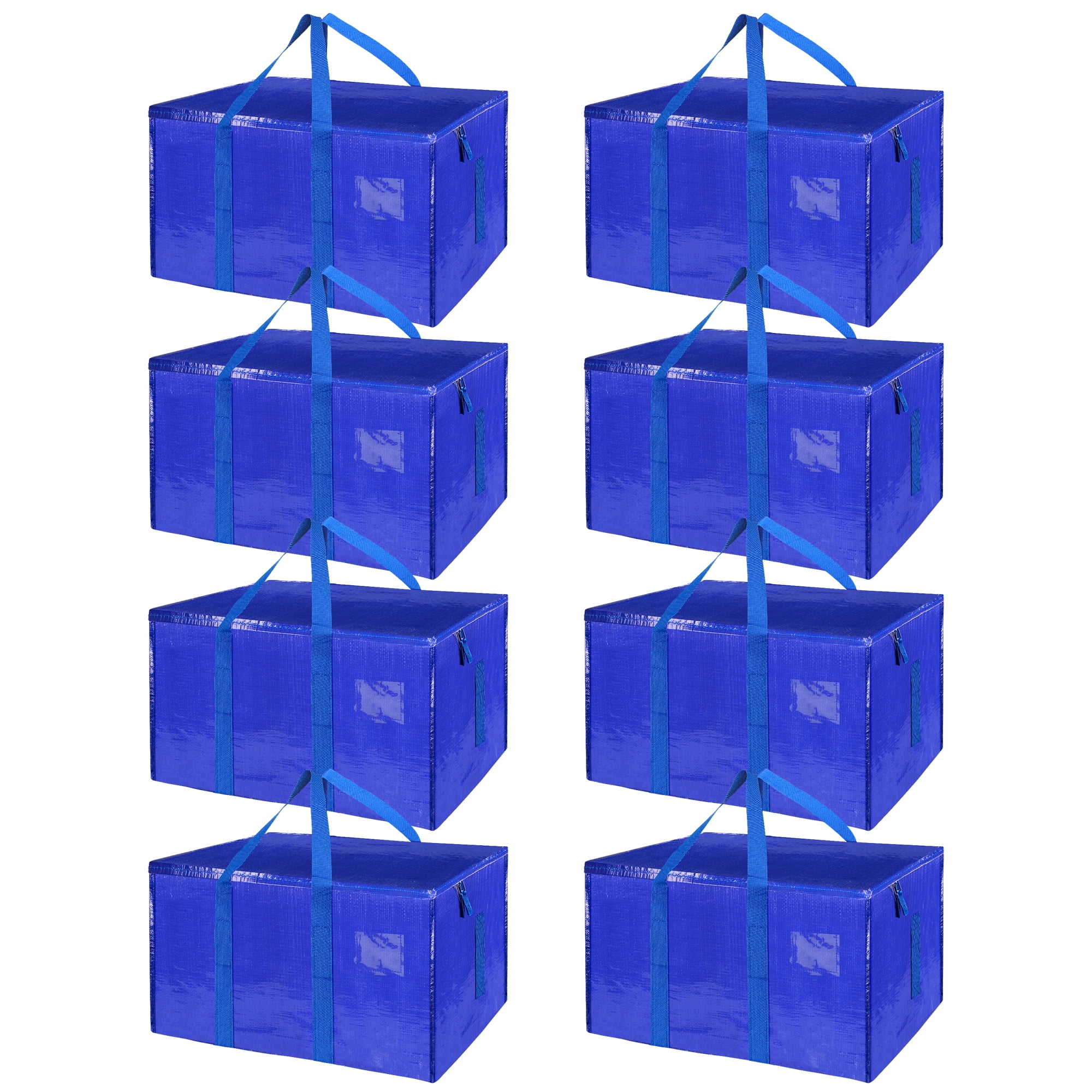 8 Pack Extra Large Moving Bags with Zippers Carrying Handles Heavy-Duty ...