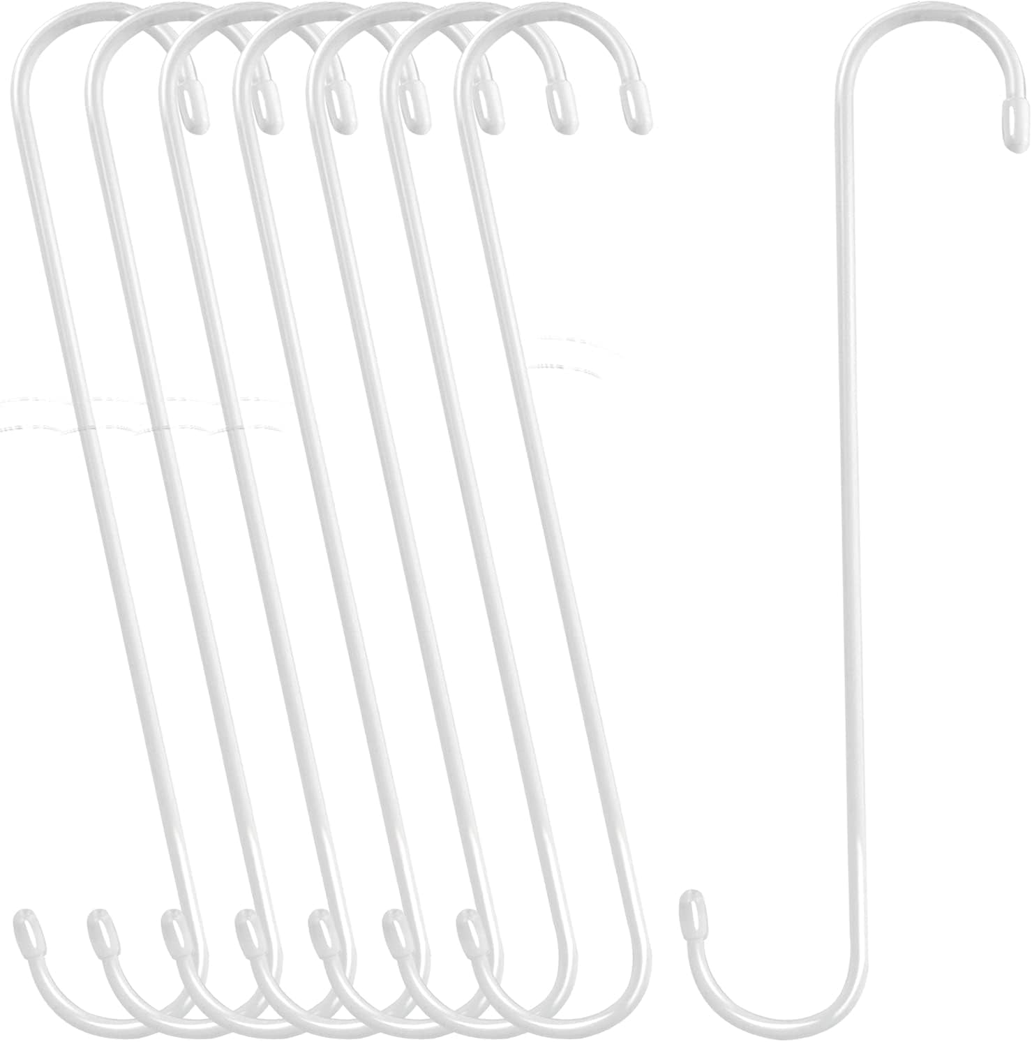 8 Pack Extra Large S Hooks for Hanging Plant Outdoor, White Long S ...