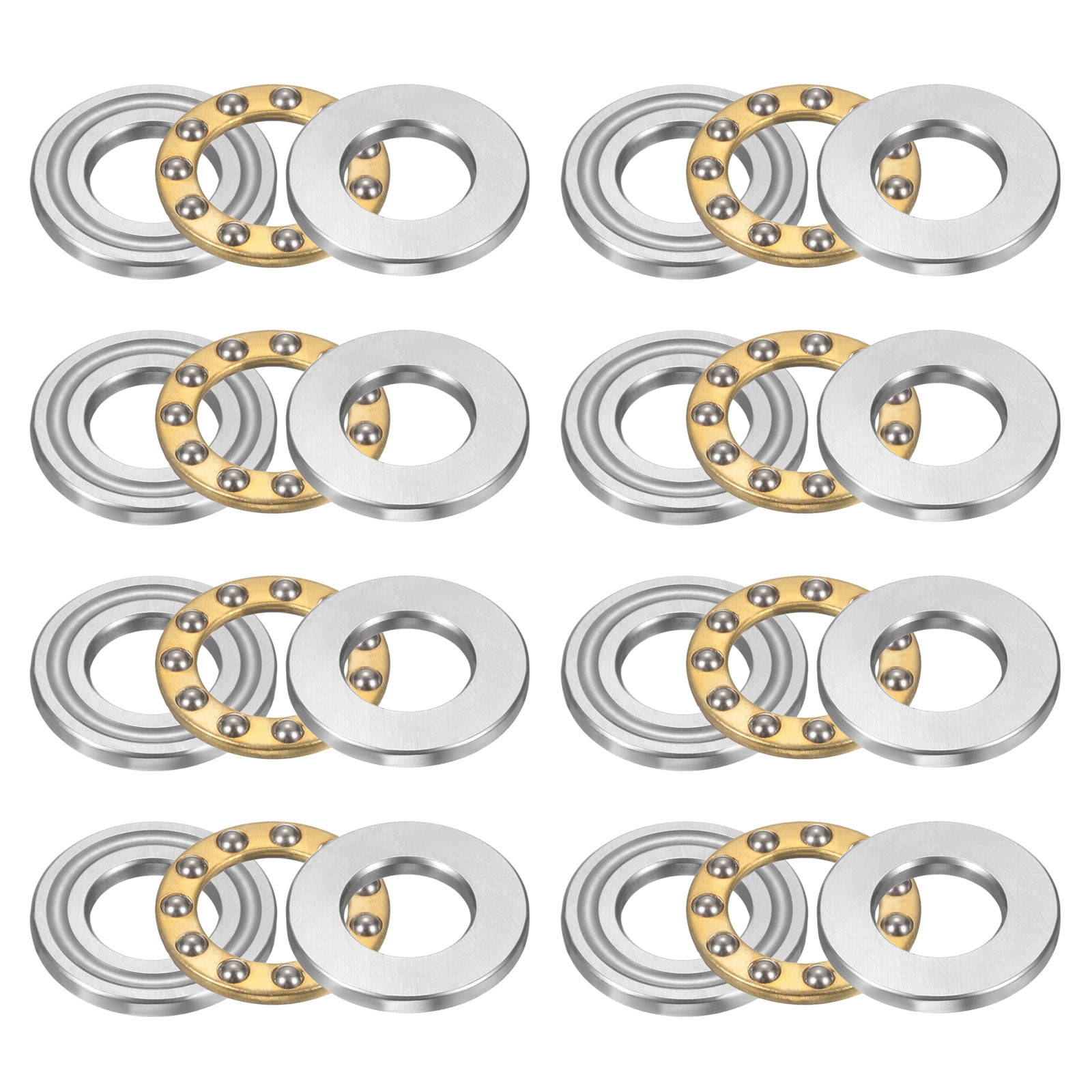 Uxcell 8 pack F11-21M Thrust Ball Bearings, 11mm x 21mm x 7mm Miniature ...