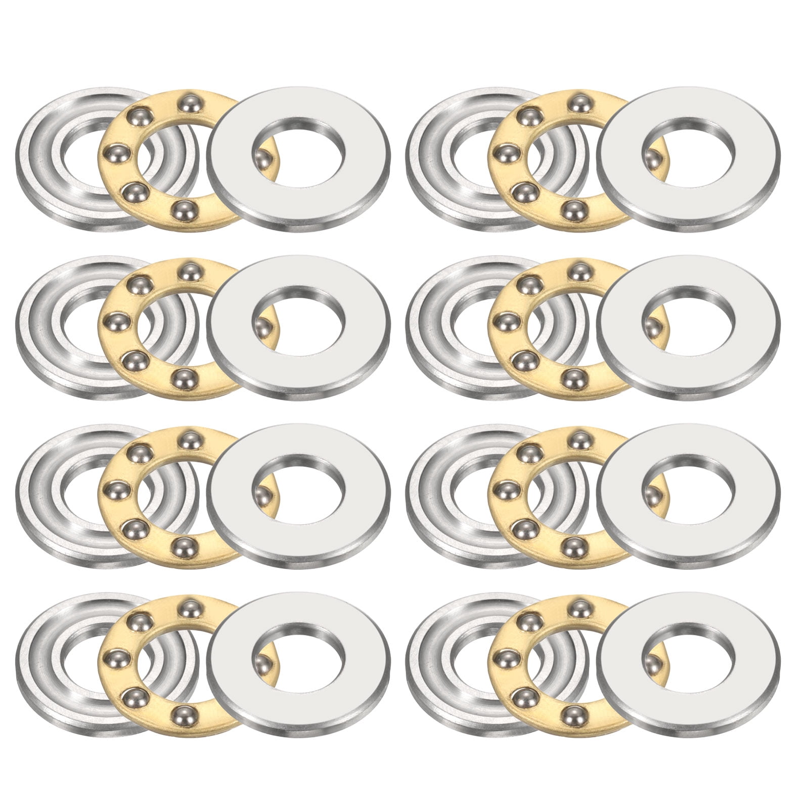 8 Pack F7-15M Thrust Ball Bearings, 7mm x 15mm x 5mm Miniature Thrust ...
