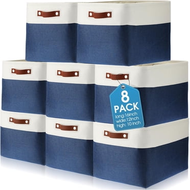 WE THINK STORAGE Foldable Fabric Storage Boxes with Window, 3-Pack ...