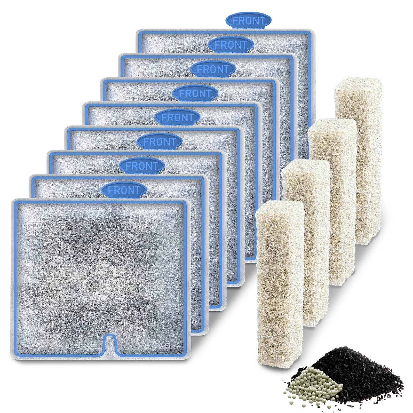 8 Pack Filter Cartridge and 4 Pack Ammonia Reducer Filter Pads for ...