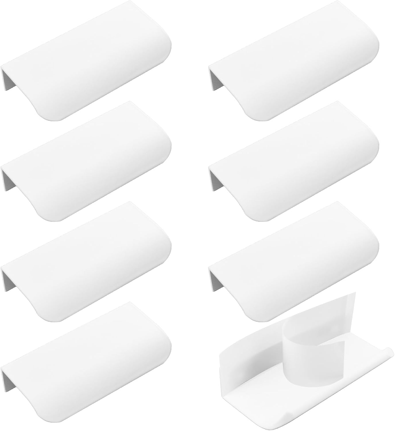 8 Pack Finger Edge Pull, Self-Stick Instant Cabinet Drawer Pulls ...