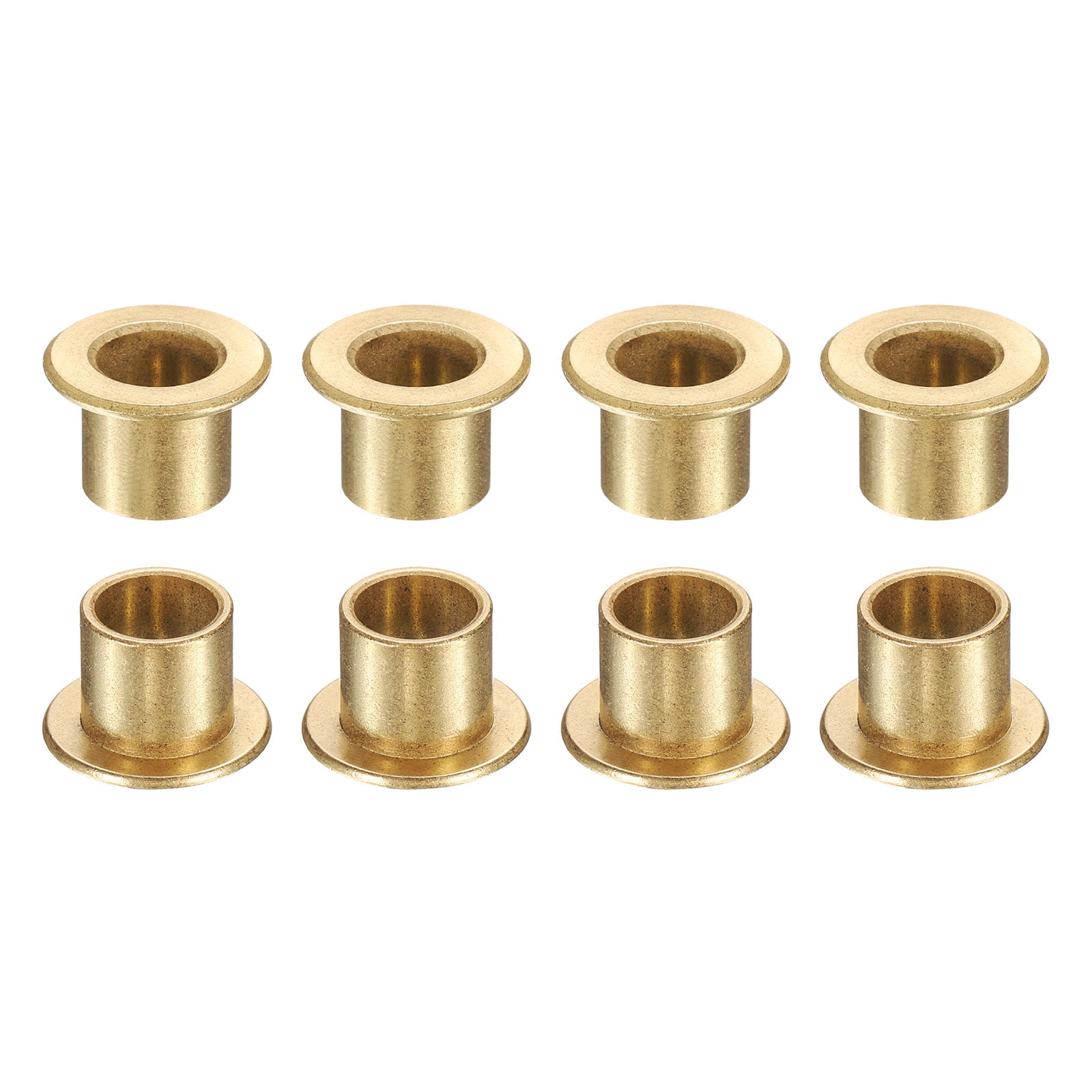 8 Pack Flange Sleeve Bearings, 8mm Bore x 10mm OD x 10mm Length, Self ...