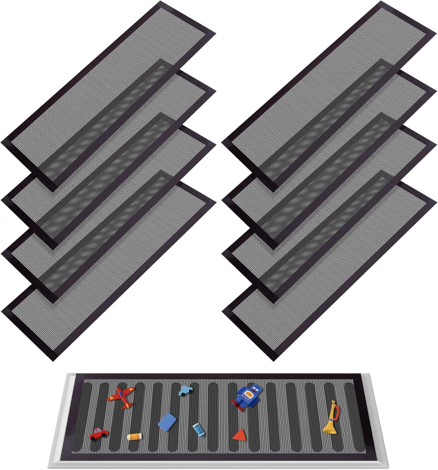 8 Pack Floor Register Screen Vent Mesh-4x10 Inch Plastic Rectangle Air ...