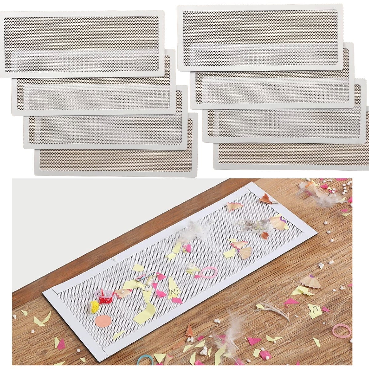 8 Pack Floor Vent Covers 4 x 10in Rectangle Air Vent Screen Cover ...