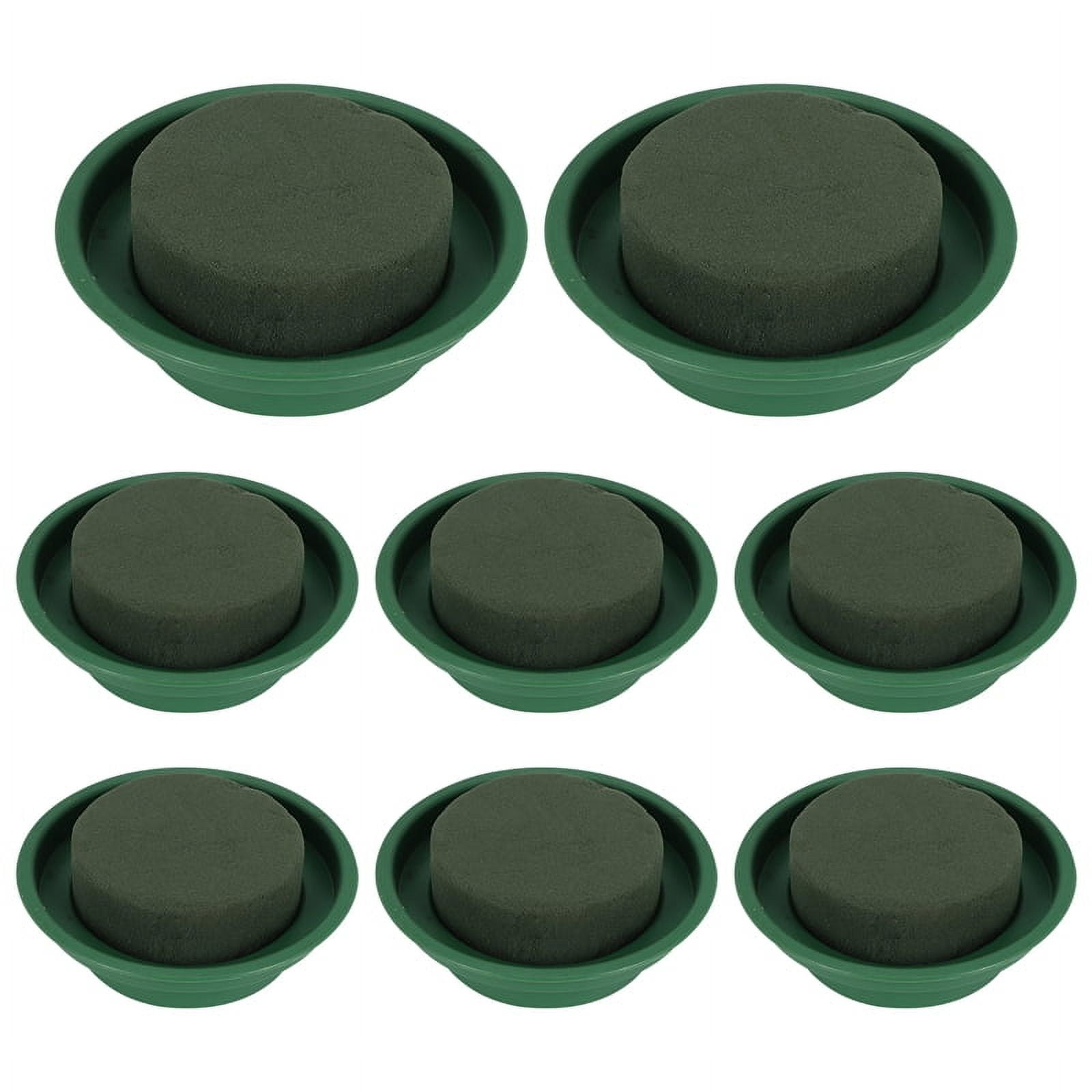 8 Pack Floral Foam Round Bowls DIY Flower Arrangement Kit Green Wet ...