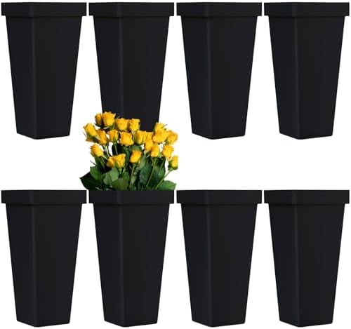 8 Pack Flower Buckets for Cut Flowers 13.4 Inch Plastic Floral Buckets ...
