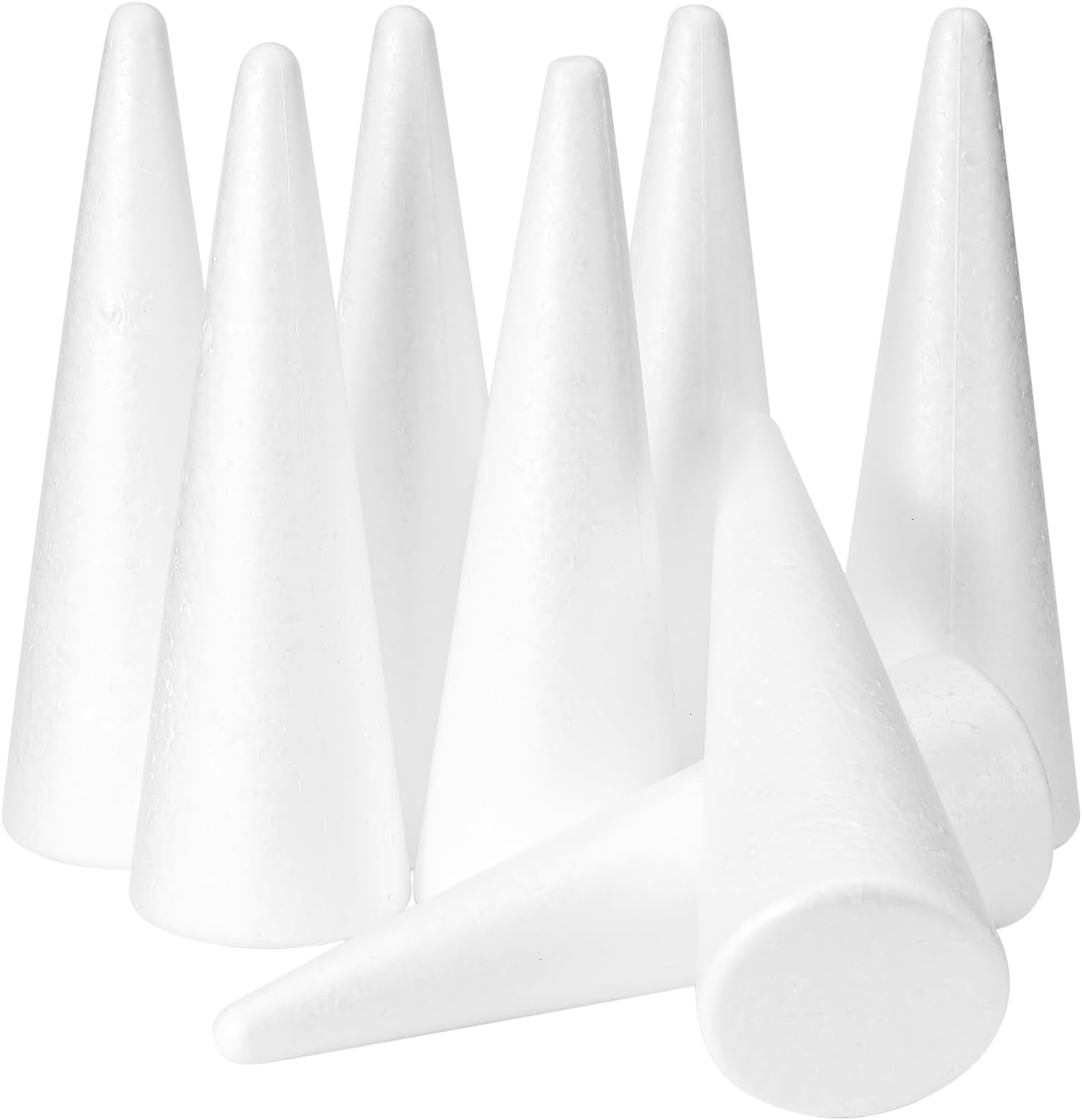 8 Pack Foam Cones for Crafts, Foam Trees Cones, 3.7×11.6 in Cones ...