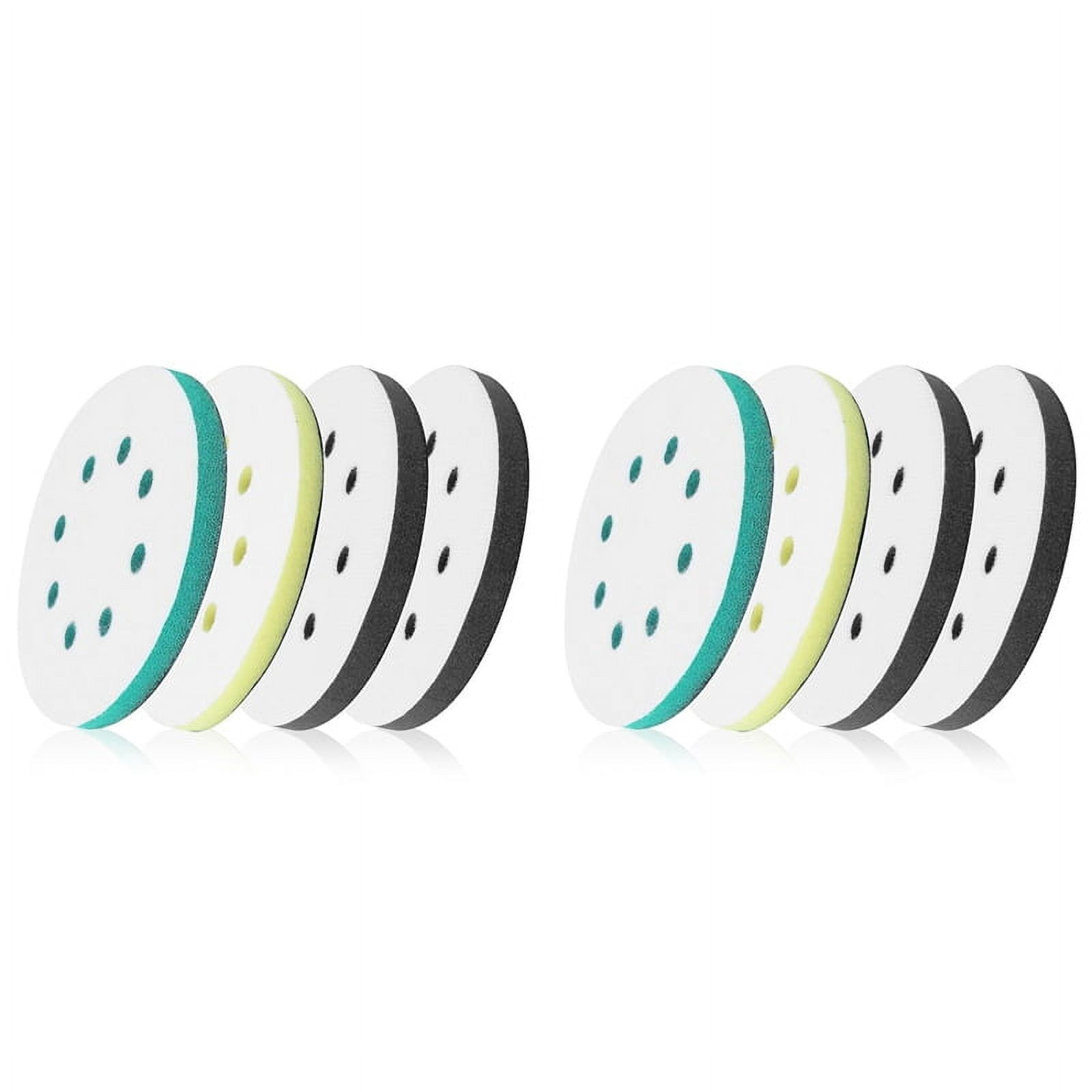 8 Pack Foam Sanding Pads for Orbital Sander, 5 Inch 8 Holes Orbital ...