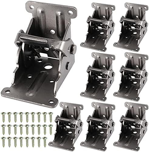 8 Pack Foldable Self Lock Hinges with Mounting Screws, Rigid Folding ...
