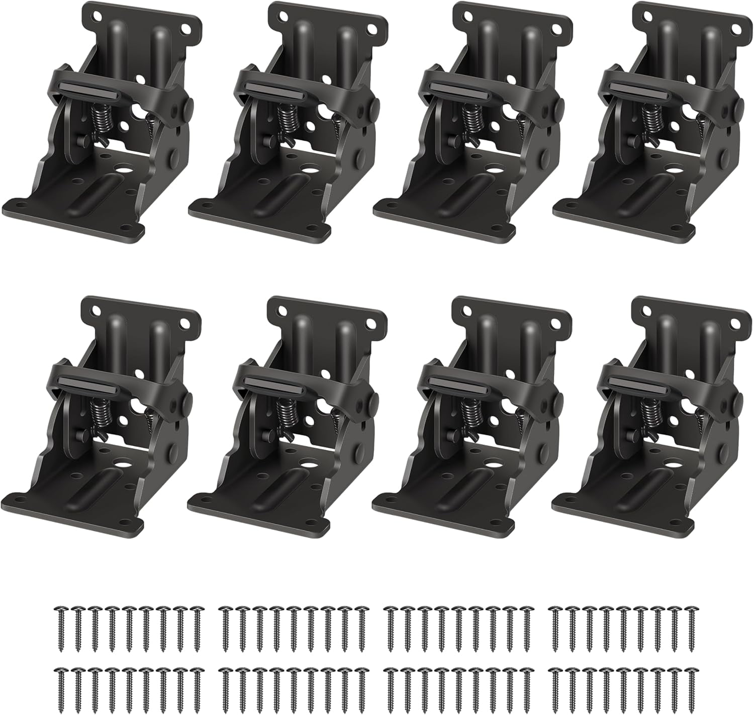 8 Pack Folding Brackets, Self-Lock Hinge with Screws for Folding Table ...