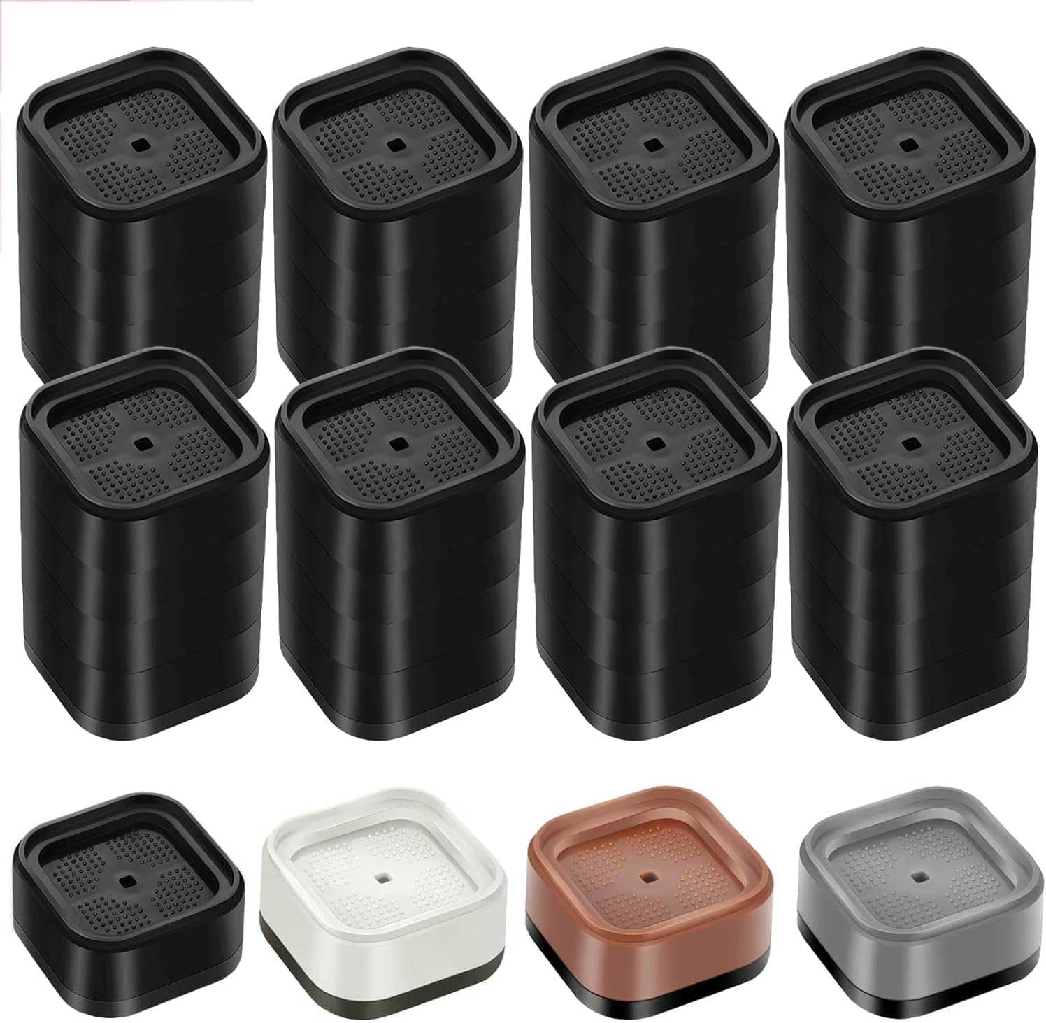 8 Pack Furniture Risers 4 Inch, Adjustable Bed Risers Heavy Duty for ...