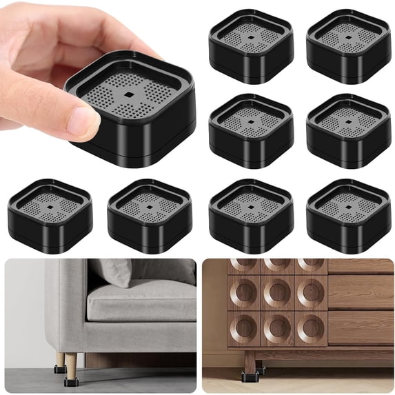 8 Pack Furniture Risers Adjustable Bed Risers Heavy Duty Lifts Height 1 ...
