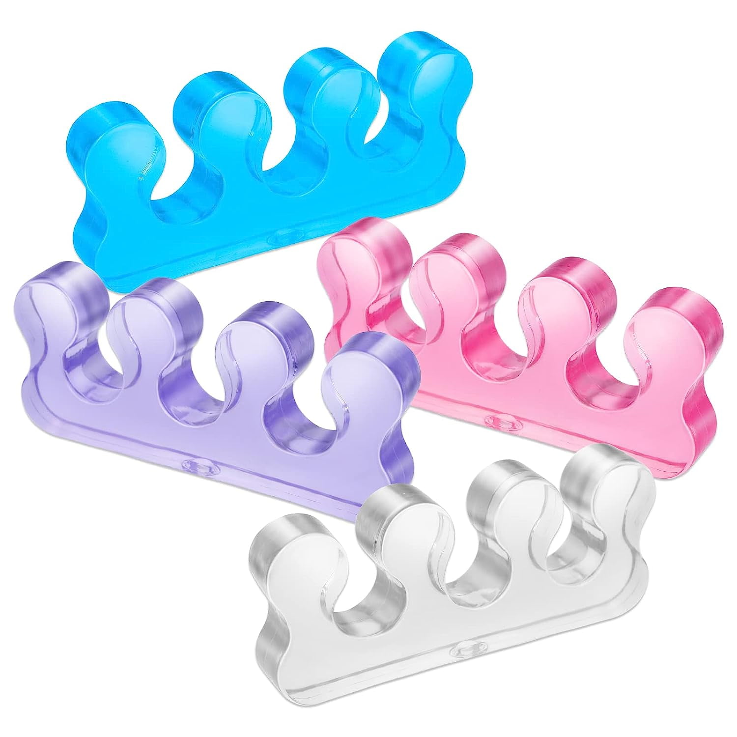 8 Pack Gel Nail Polish Toe Spacers for Feet, Silicone Toe Separator for ...