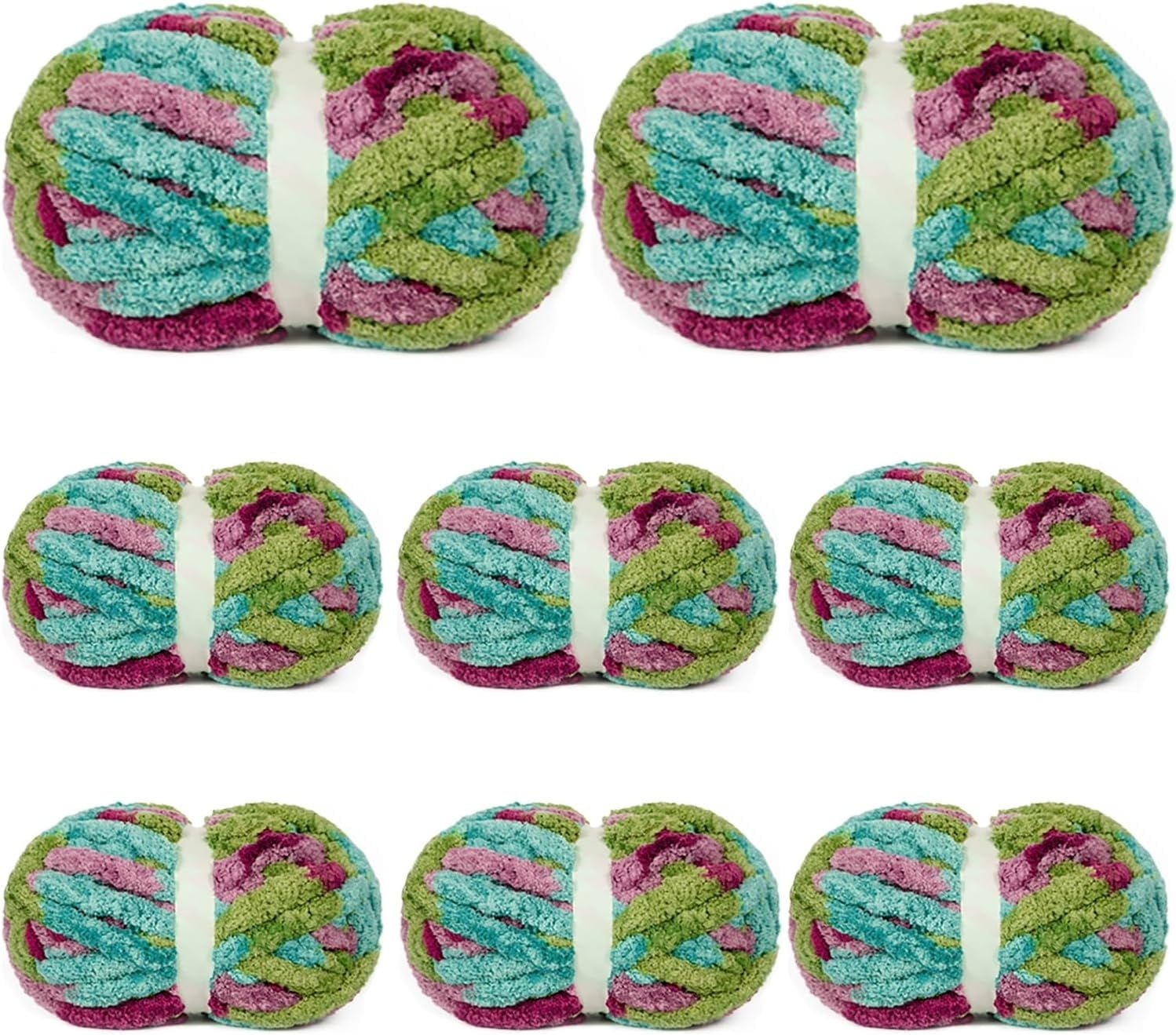 8 Pack Giant Chunky Yarn for Crocheting/Hand Knitting, Blanket Extra ...