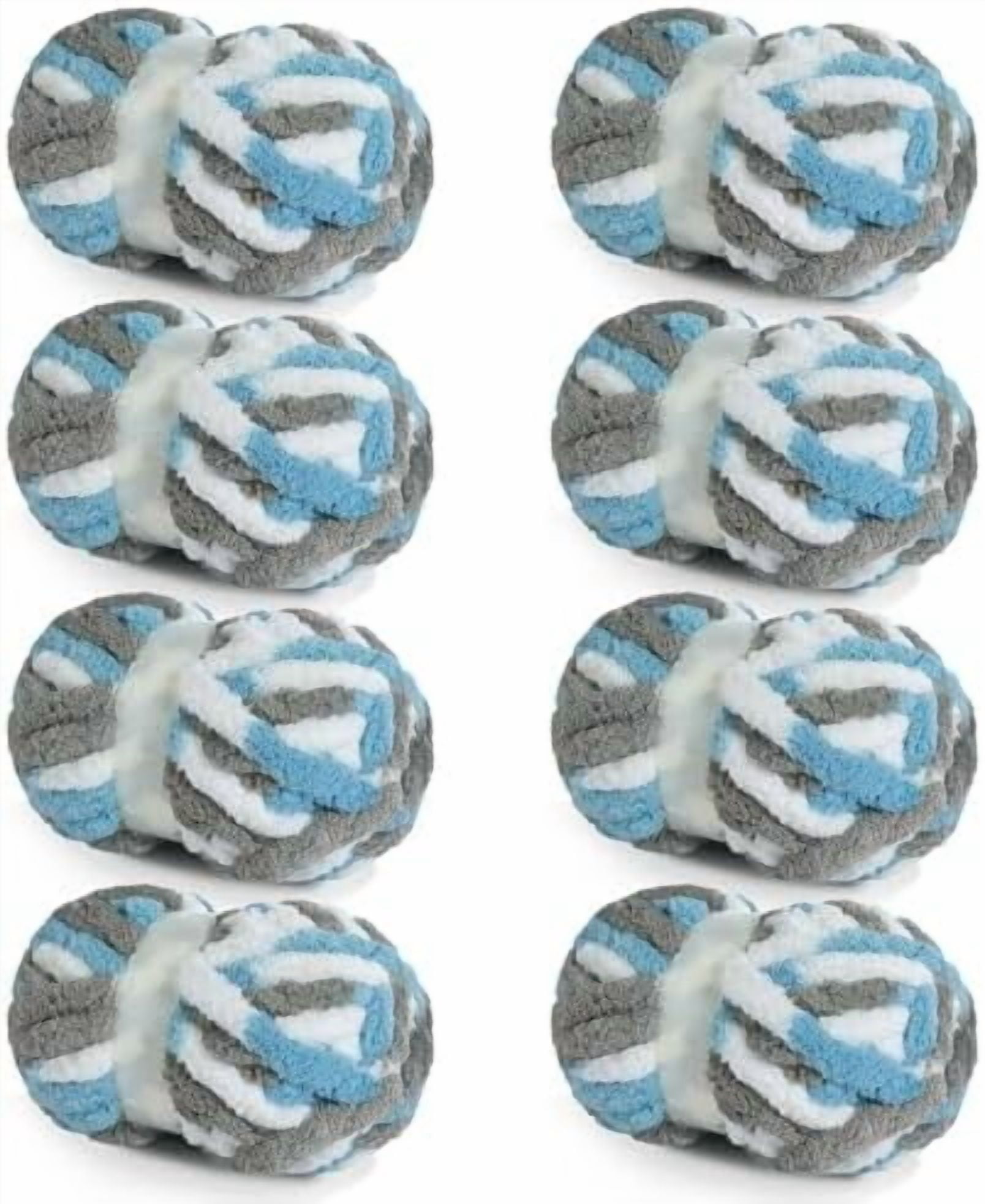 8 Pack Giant Chunky Yarn for Crocheting,Super Bulky Large Soft Fluffy ...