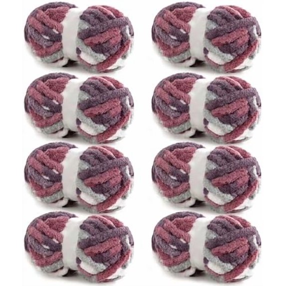 8 Pack Giant Chunky Yarn for Crocheting and Knitting,Super Bulky Large ...