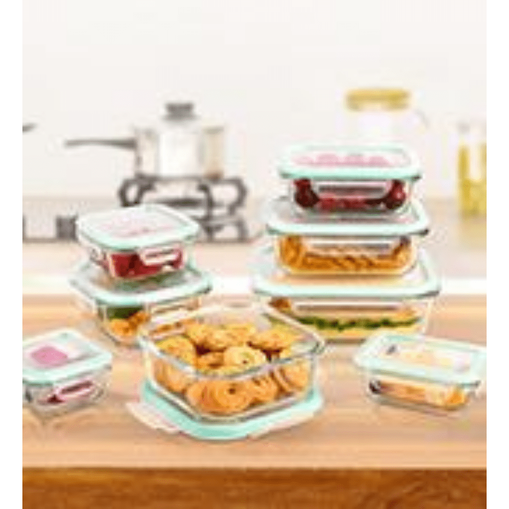 8 Pack Glass Food Storage Containers With Lids, Glass Meal Prep ...