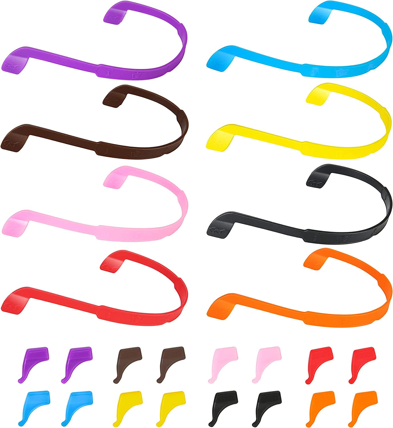 Zoizocp 8 Pack Kids Glasses Strap, Elastic Silicone Eyewear Retainer ...