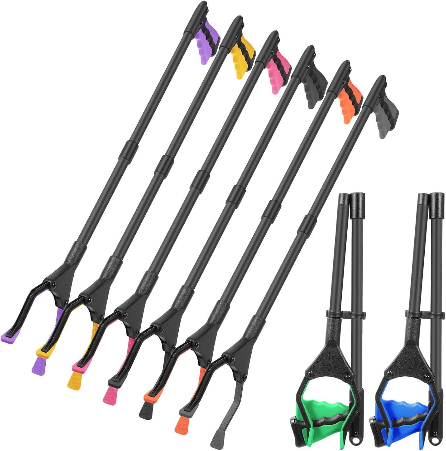 8 Pack Grabber Reacher Tool for Elderly 32 Inch Foldable Pick up Stick ...