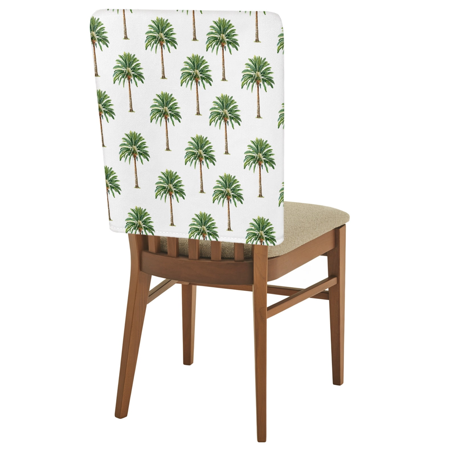 8 Pack Green Palm Trees Chair Back Covers Summer Tropical Botanical ...