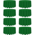 8 Pack Green Round Tablecloths 90 Inch Wrinkle Resistant Reusable ...