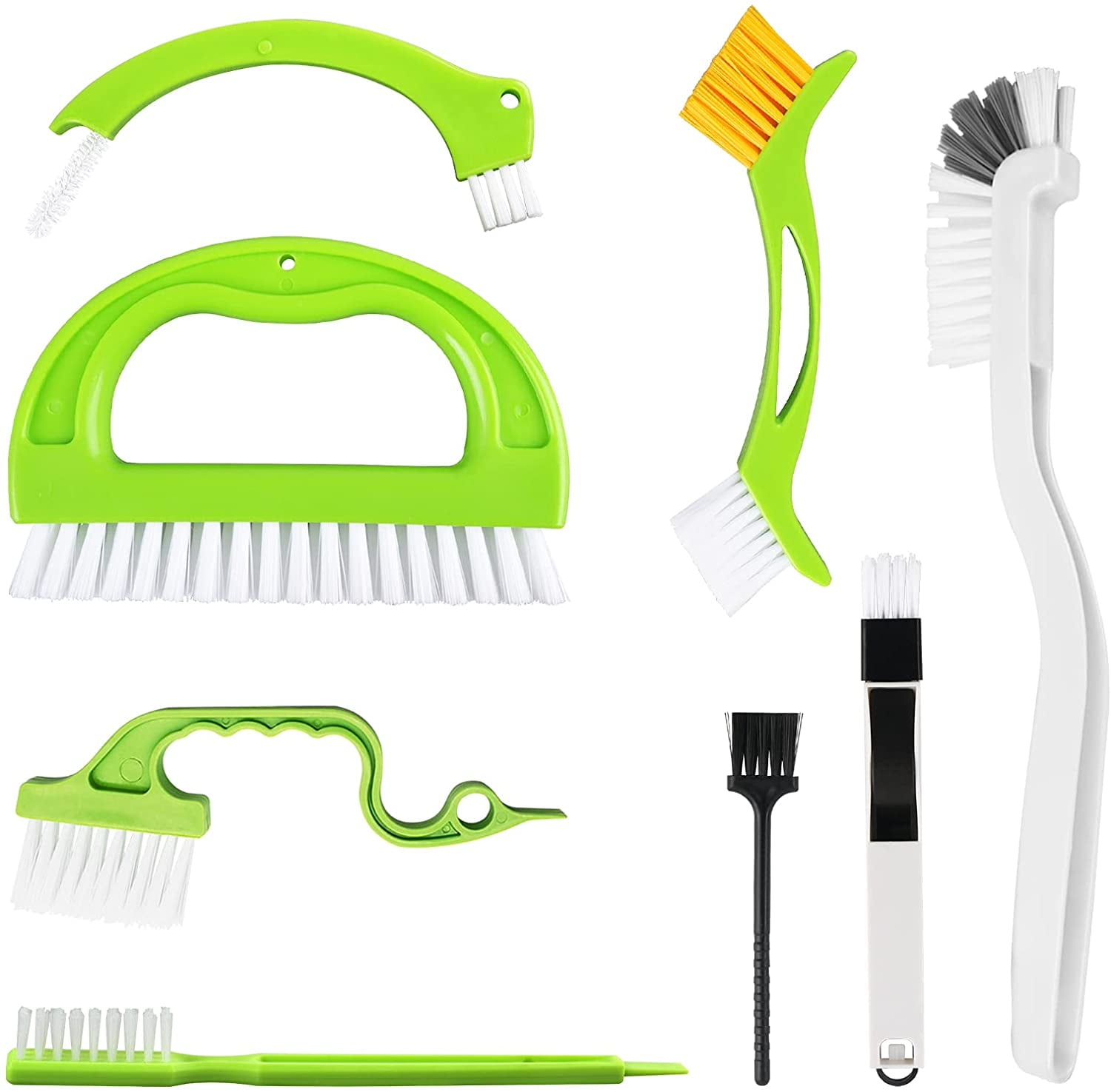 8 Pack Grout Cleaner Brush, Hand-held Groove Gap Cleaning Tools Tile ...