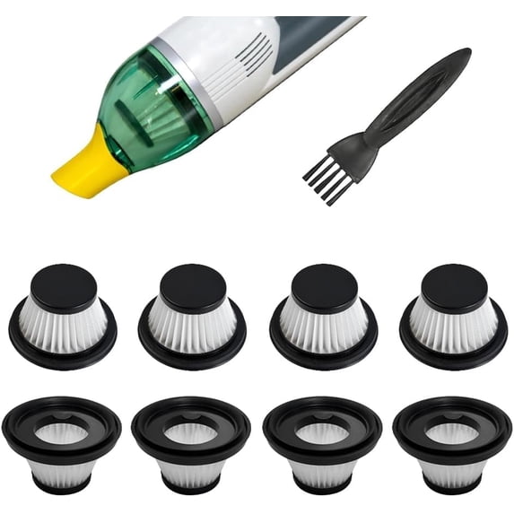 HEPA Vacuum Filters Compatible with Compact Cordless Vacuum Cleaner, 8 ...