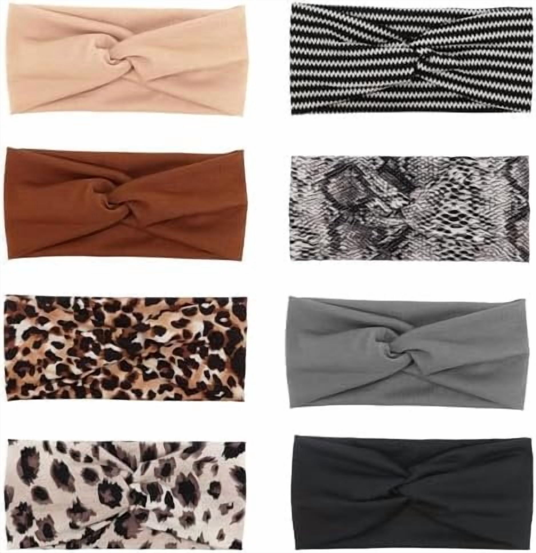 8 Pack Headbands for Women Girls Leopard Headband Knotted Headwraps ...